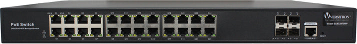 28 Port PoE Switch | 28 Port Managed PoE+ Switch – Versitron