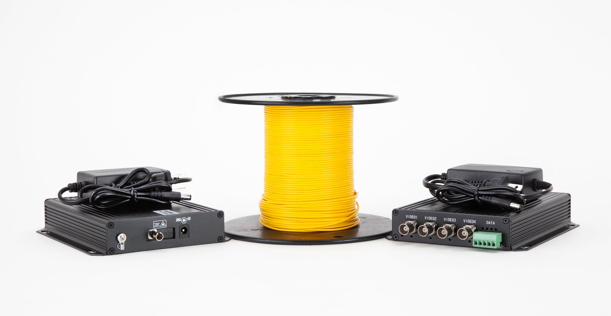 4 Channel Single-mode ST Digital Fiber Optic Video Multiplexer ...